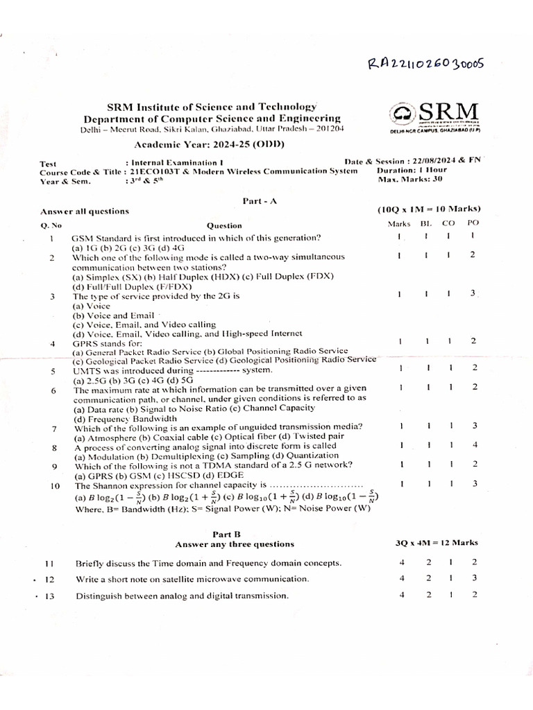 Sem5 All CT Qps (Subject Wise) | PDF