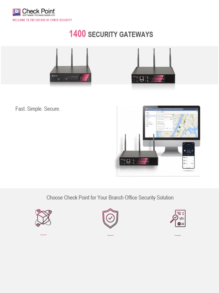 70 Check Point SG1400 Security Gateway Datasheet | PDF | Firewall (Computing) | Virtual Private ...