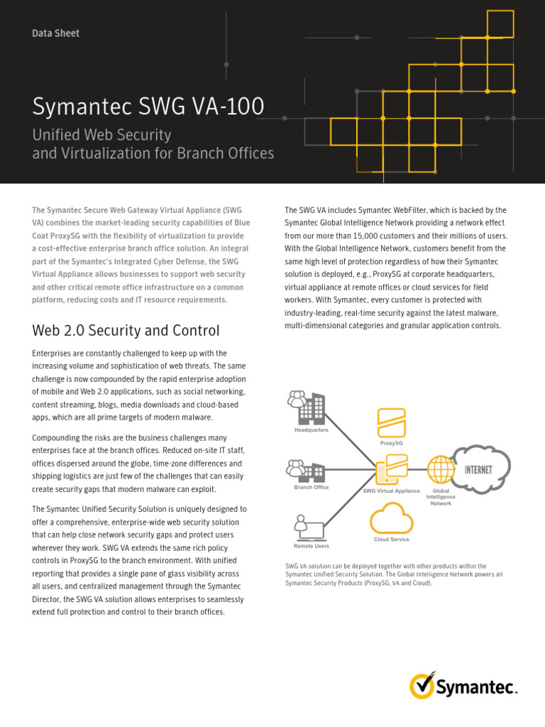 93 Symantec SWG VA 100 Secure Web Gateway Virtual Appliance en Ds | PDF ...