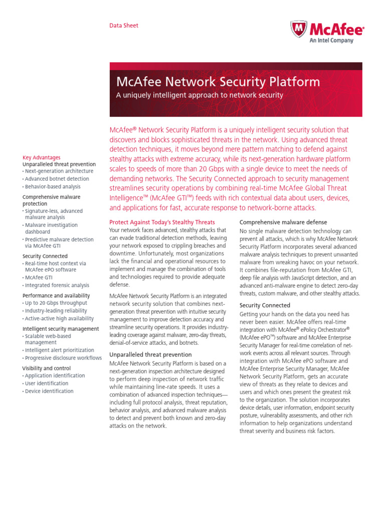79 McAfee Network Security Platform M Series | PDF | Computer Security | Security
