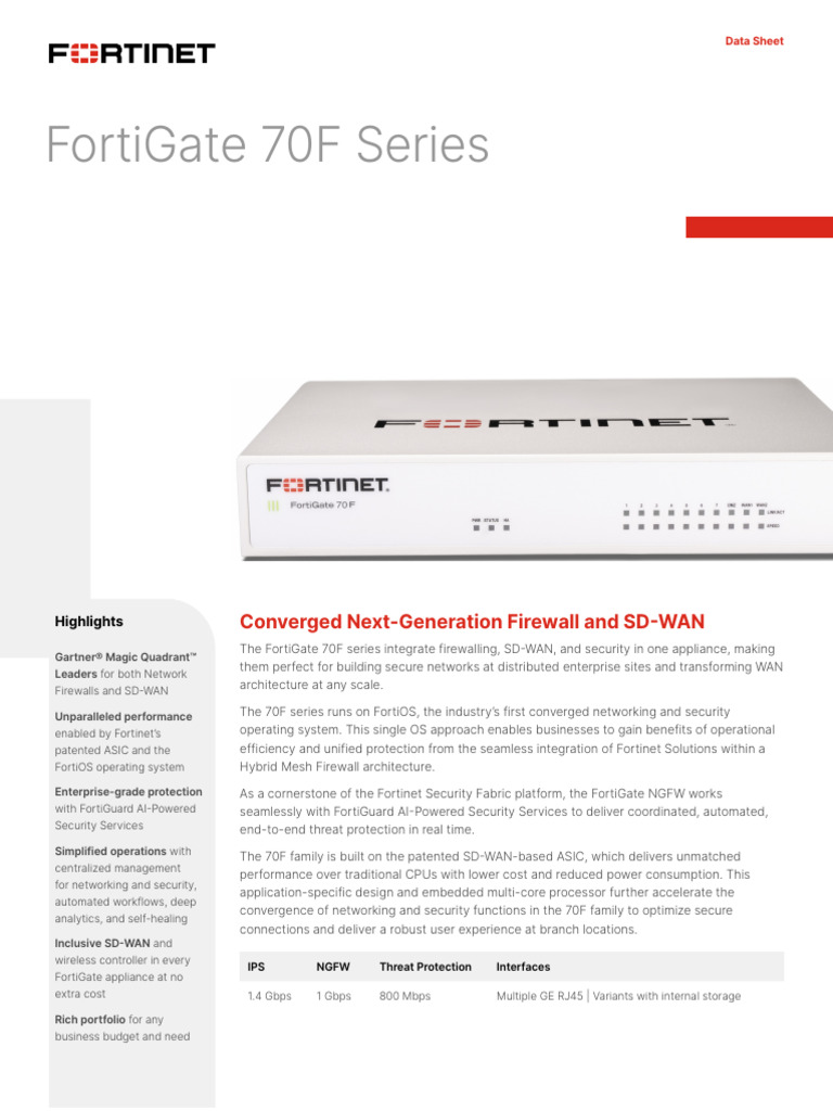 81 替代型号fortigate 70f Series | PDF | Security | Computer Security