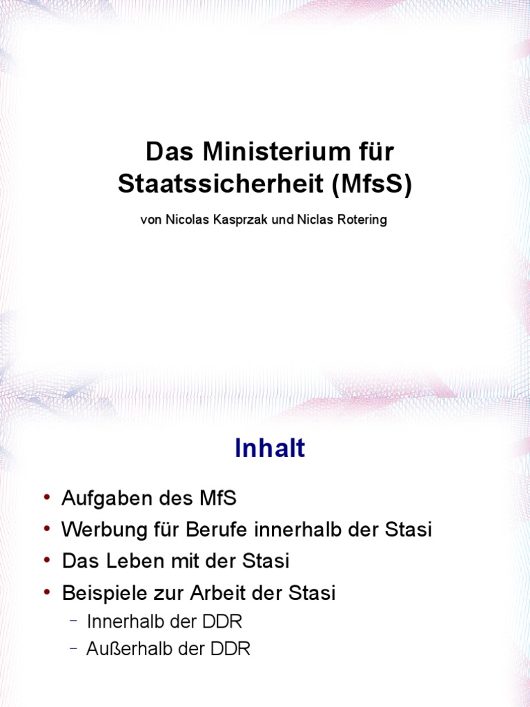 Methoden Der Stasi | PDF