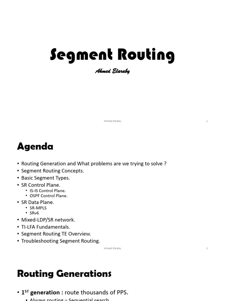 Segment Routing Course by Ahmed Elaraby 1705197091 | PDF | Networking | Multiprotocol Label ...