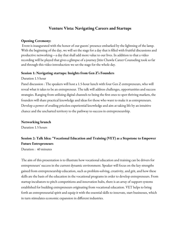 Venture Vista - Navigating Careers and Startups | PDF | Entrepreneurship | Startup Company