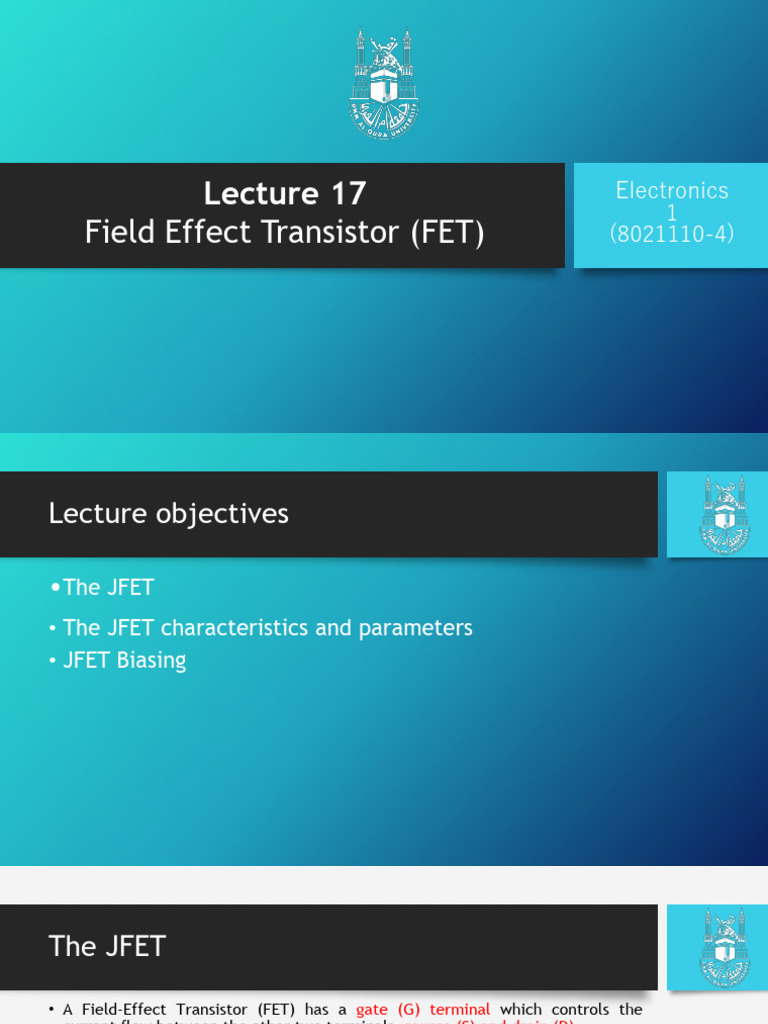 Understanding JFET Characteristics and Operation | PDF | Mosfet | Field ...
