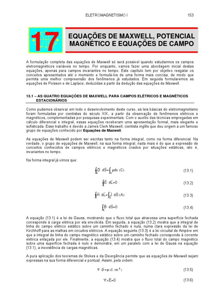 Equações de Maxwell | PDF | Equações de Maxwell | Campo magnético
