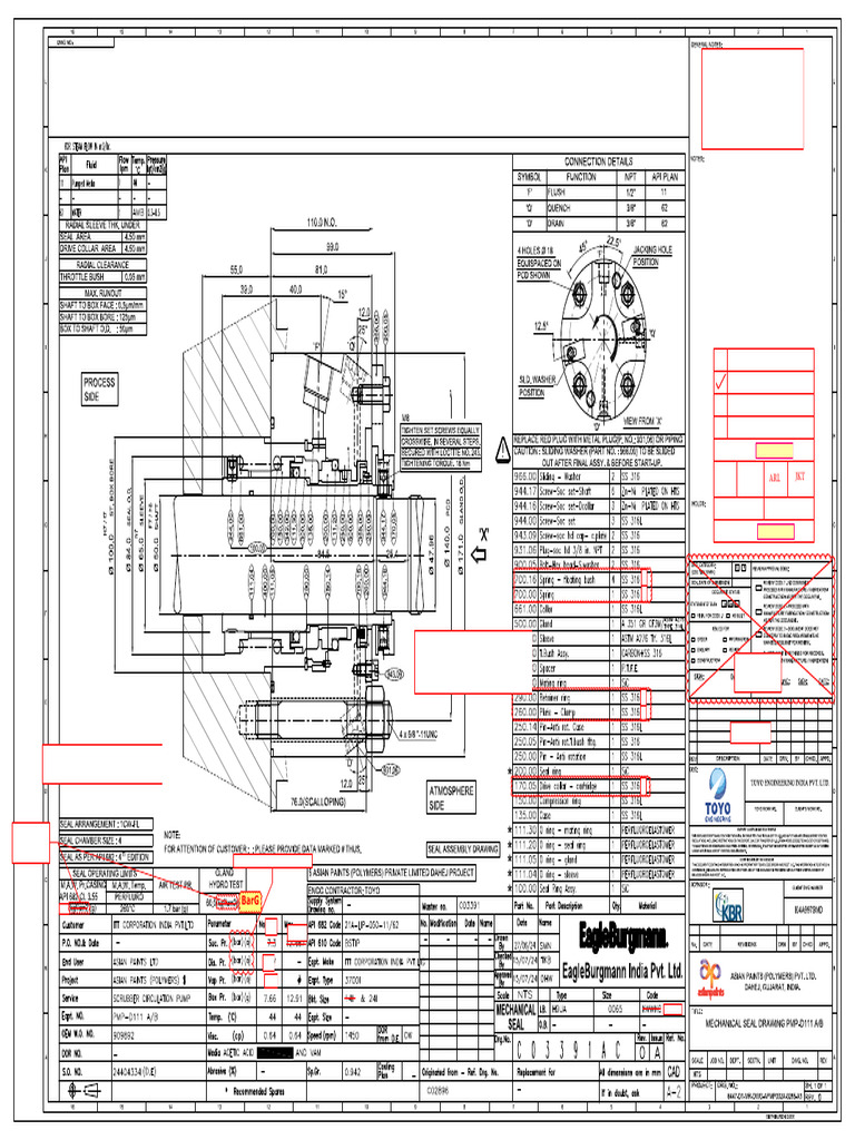 Mechanical Seal Drawing | PDF