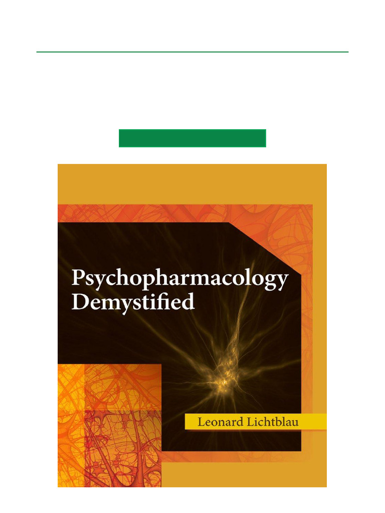 Psychopharmacology Demystified 1st Edition New Edition PDF | PDF