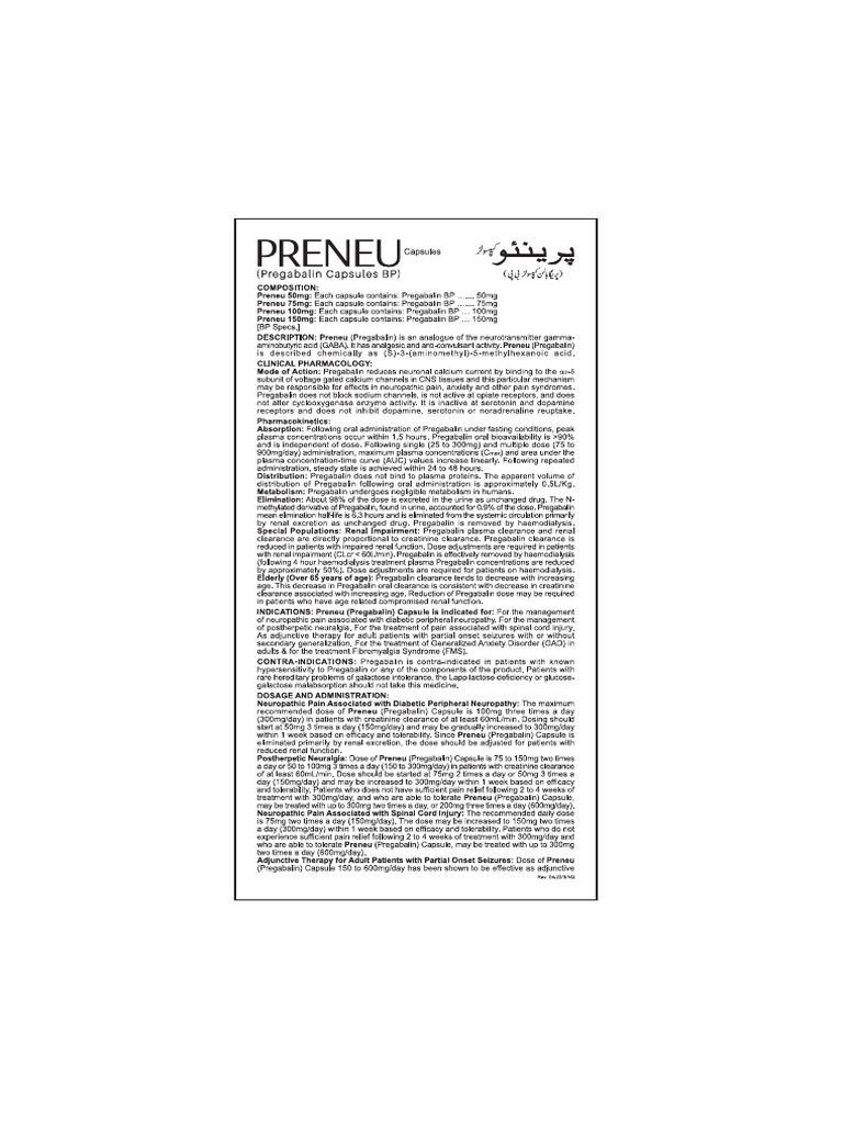 Preneu Capsule Leaflets | PDF