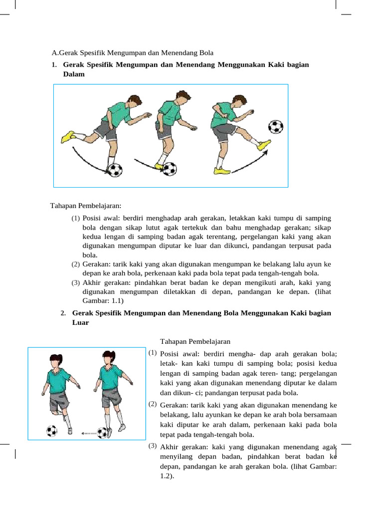 Materi Teknik Dasar Sepakbola | PDF