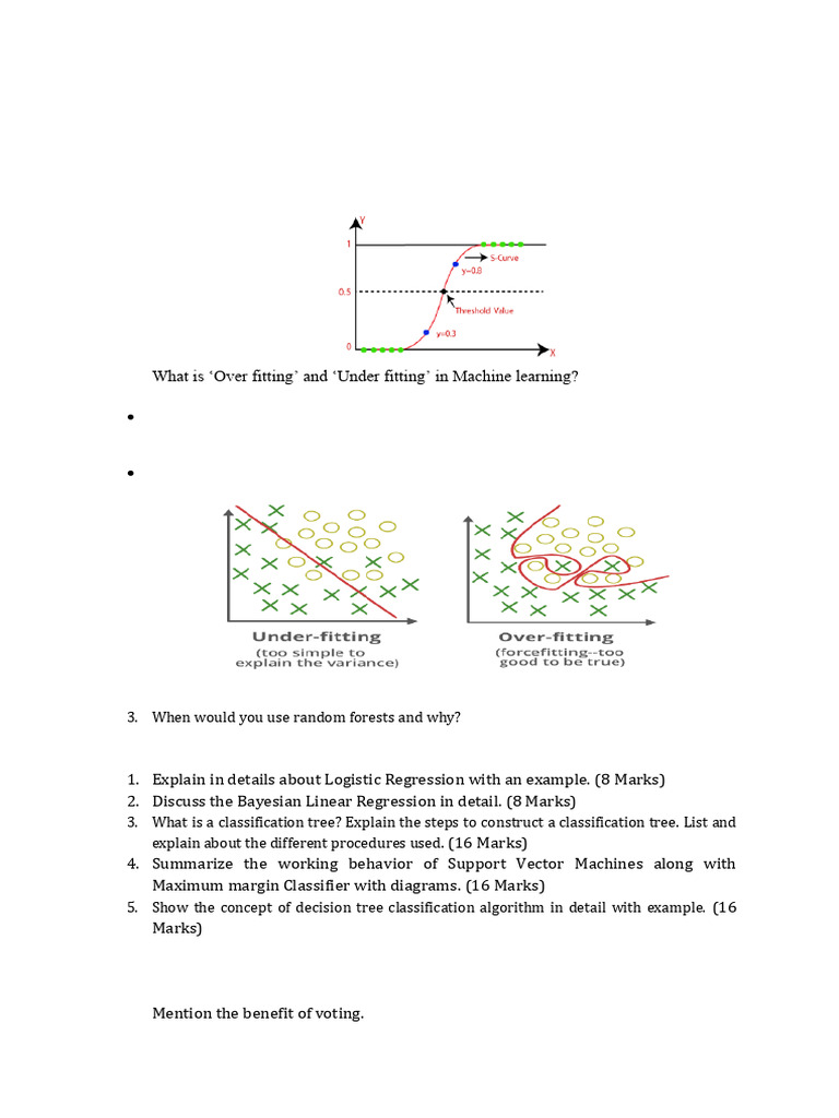 AIML CAT2 - Important Question | PDF | Statistical Classification ...