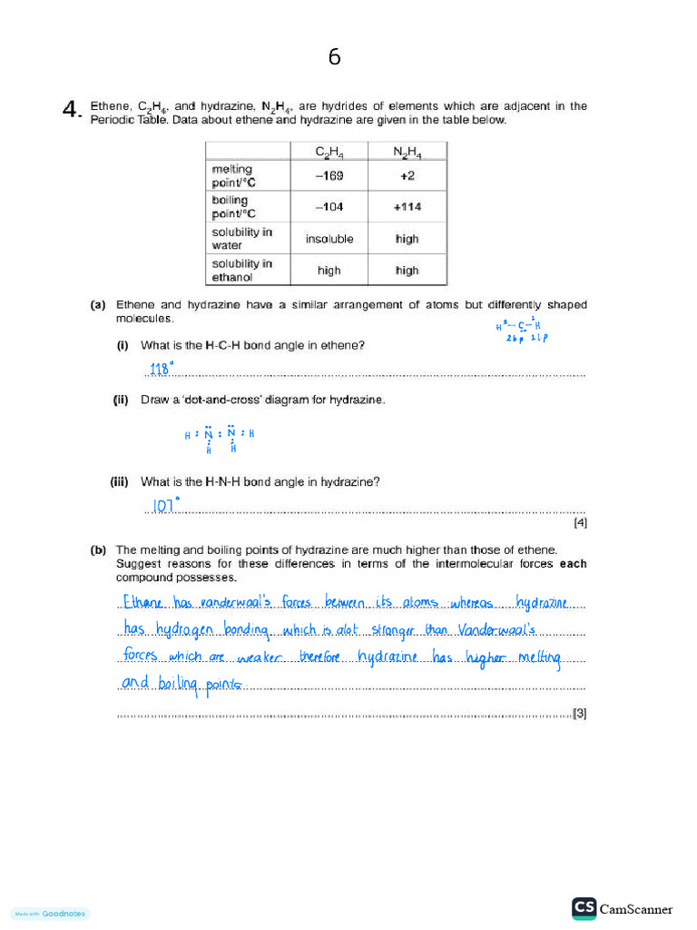 9701 Chemistry Worksheet | PDF | Chemical Compounds | Condensed Matter Physics