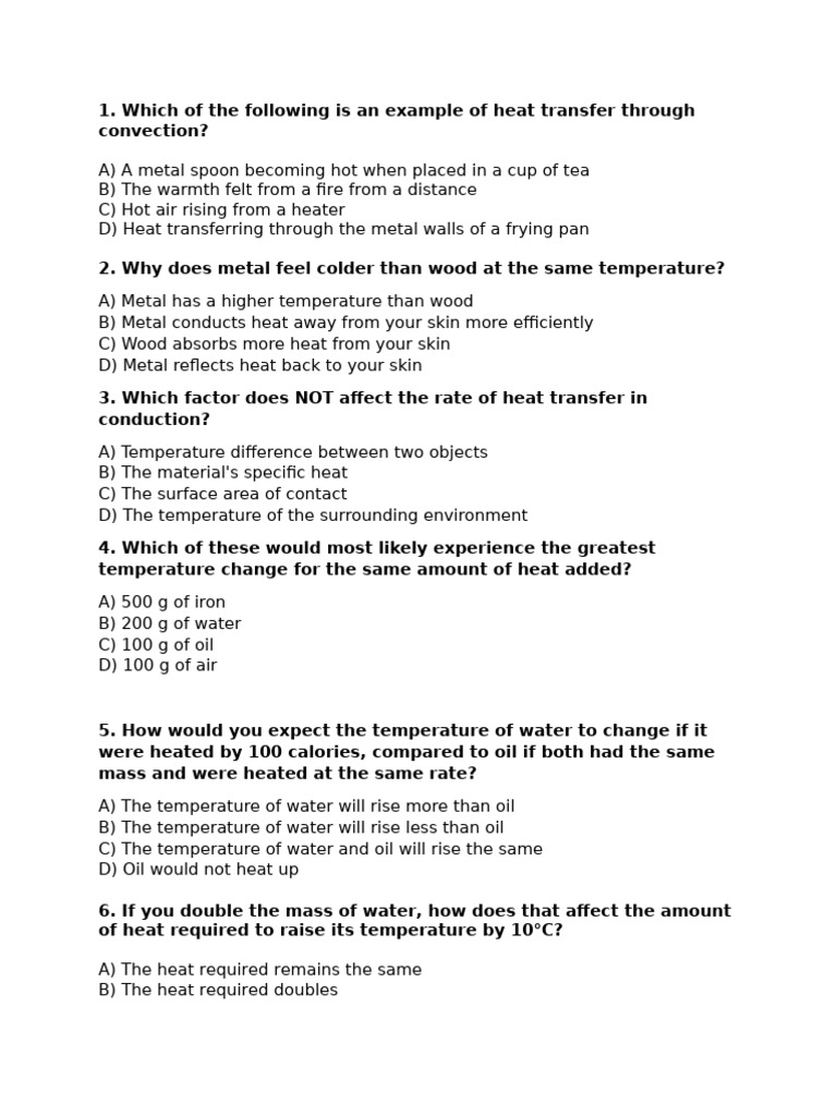 Heat Transfer and Specific Heat Concepts | PDF | Heat | Thermal Expansion