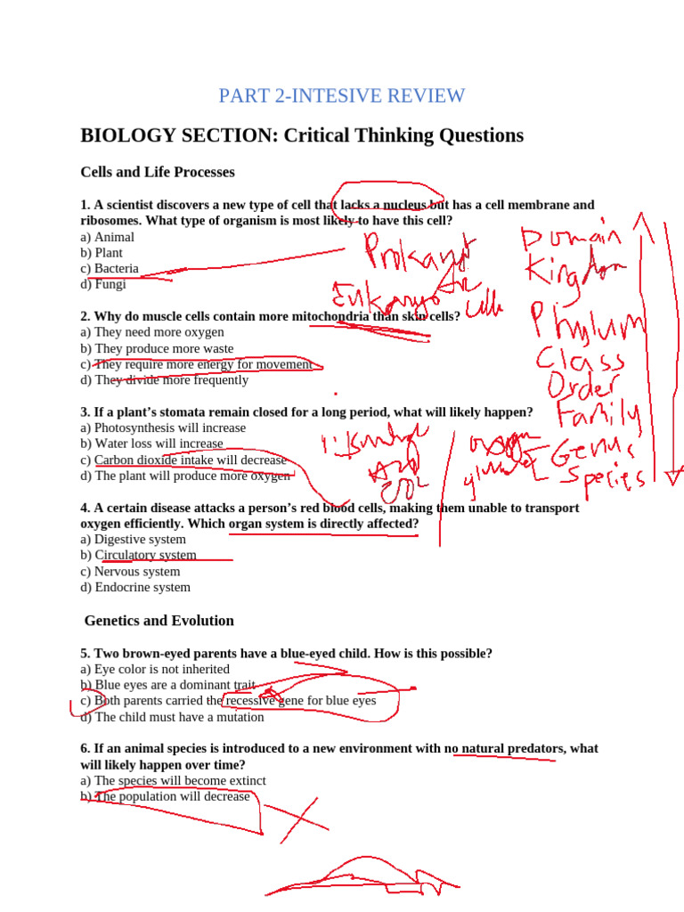 Part 2 Intensive Review=Science | PDF | Cell (Biology) | Water