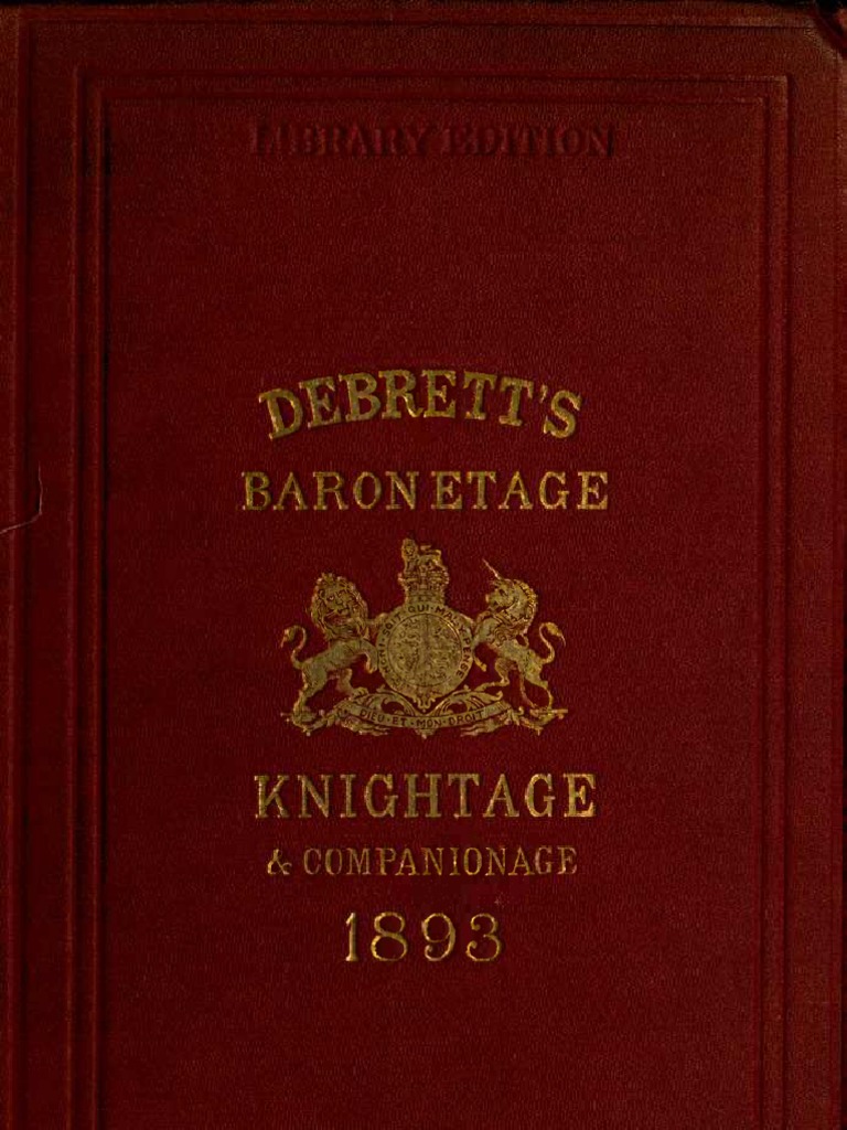 Debrett's Peerage 1893