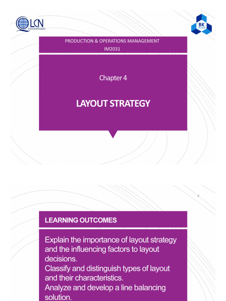 Layout Strategy in Operations Management | PDF | Warehouse