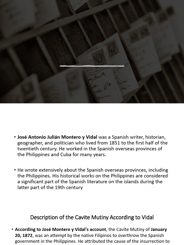 José Montero y Vidal on Cavite Mutiny | PDF | Philippines | Former ...