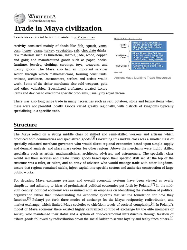 Trade_in_Maya_civilization | PDF | Mesoamerica
