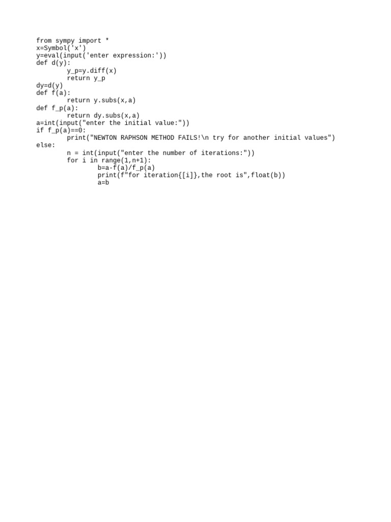 Newton Raphson Method | PDF