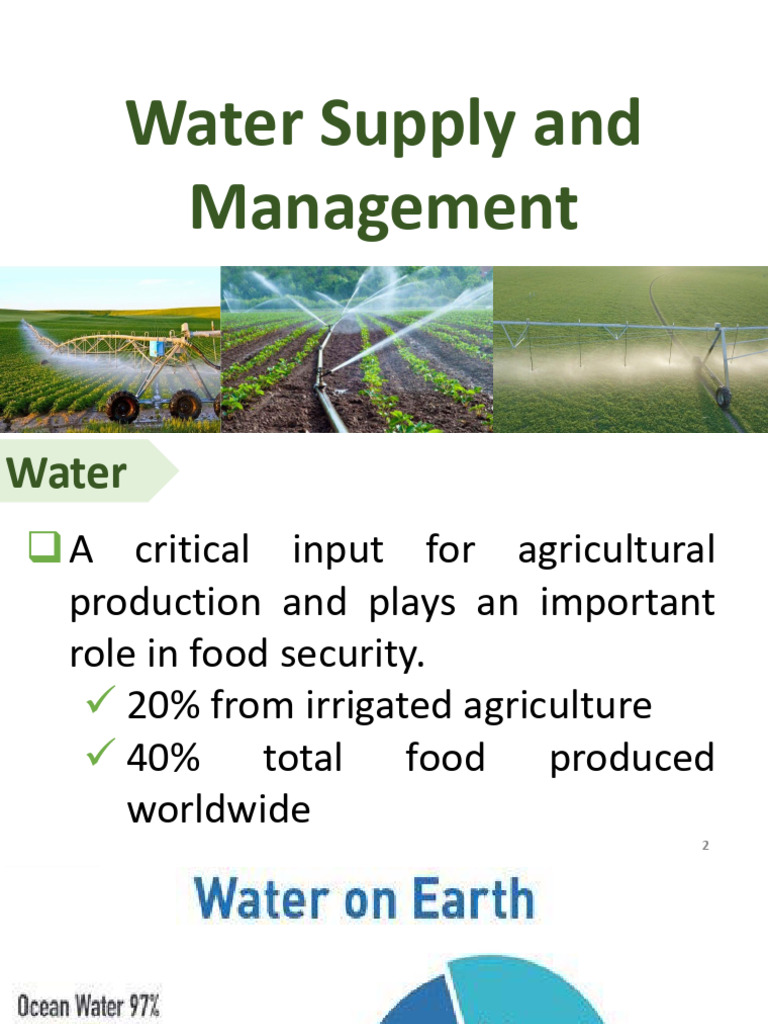 Water Sources and Irrigation Methods | PDF | Irrigation | Groundwater