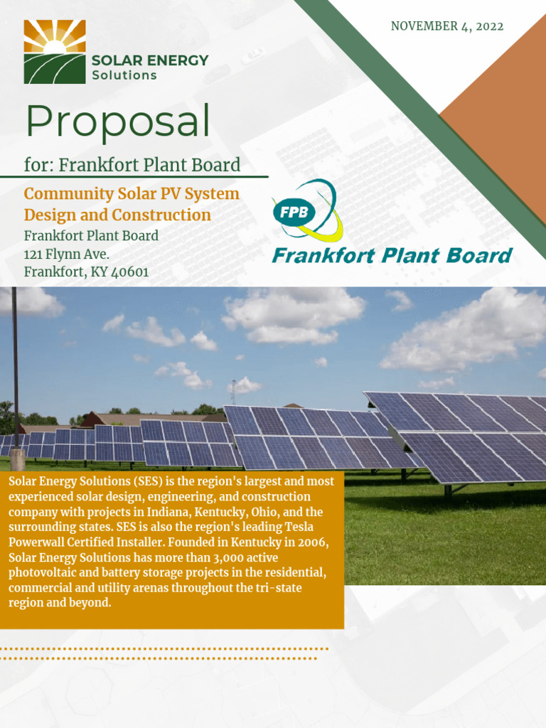 Community Solar Phase 1 Proposal For Website | PDF | Solar Power ...