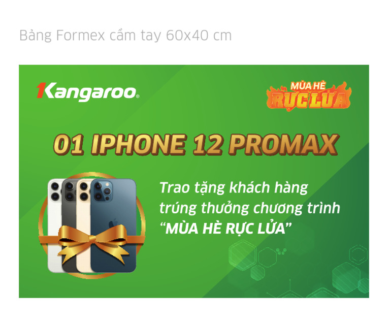 Bảng Formex 60x40cm - Trao Giải Iphone 12 Promax | PDF