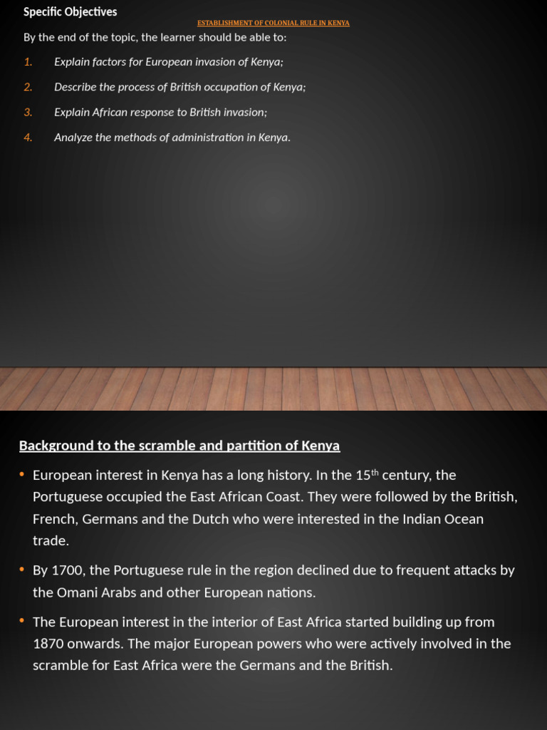 Establishment of Colonial Rule in Kenya | PDF | East Africa | Kenya