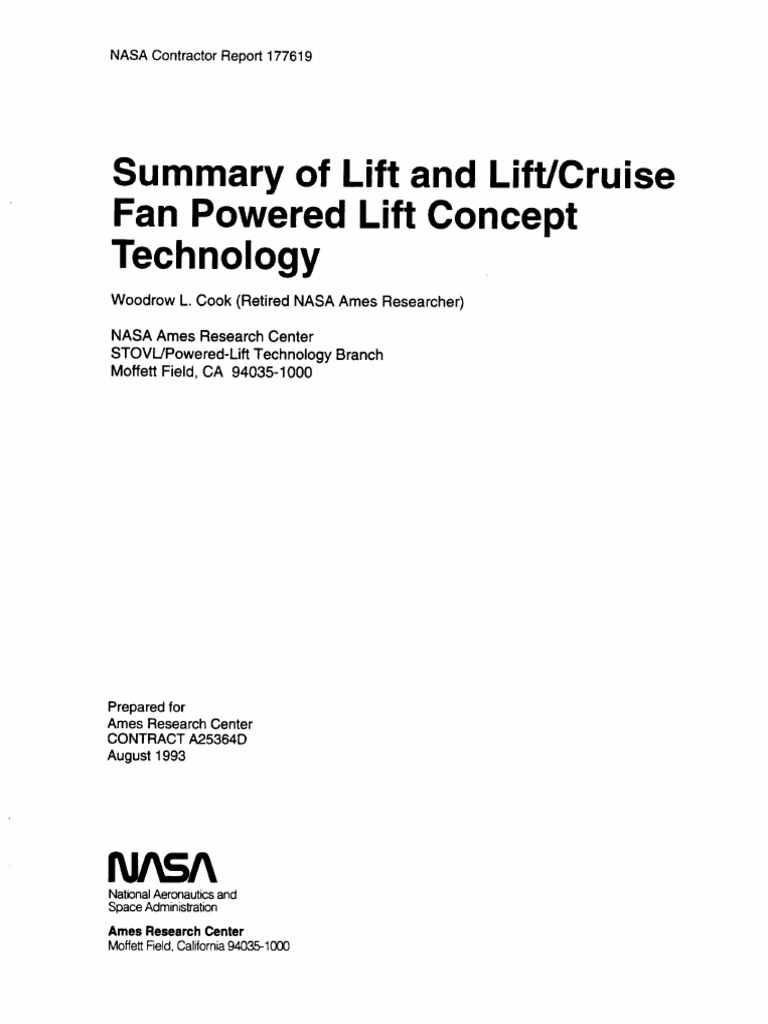 19940019016_1994019016_Summary of Lift and Lift-Cruise Fan Powered Lift ...