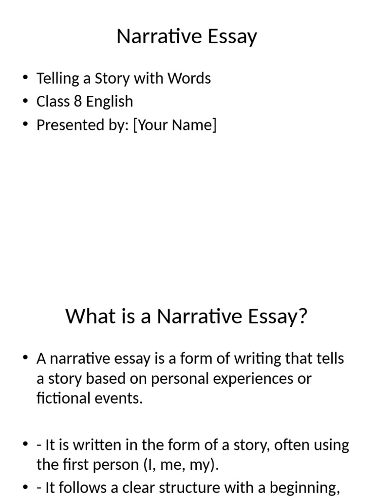 Understanding Narrative Essays for Class 8 | PDF | Narrative | Essays