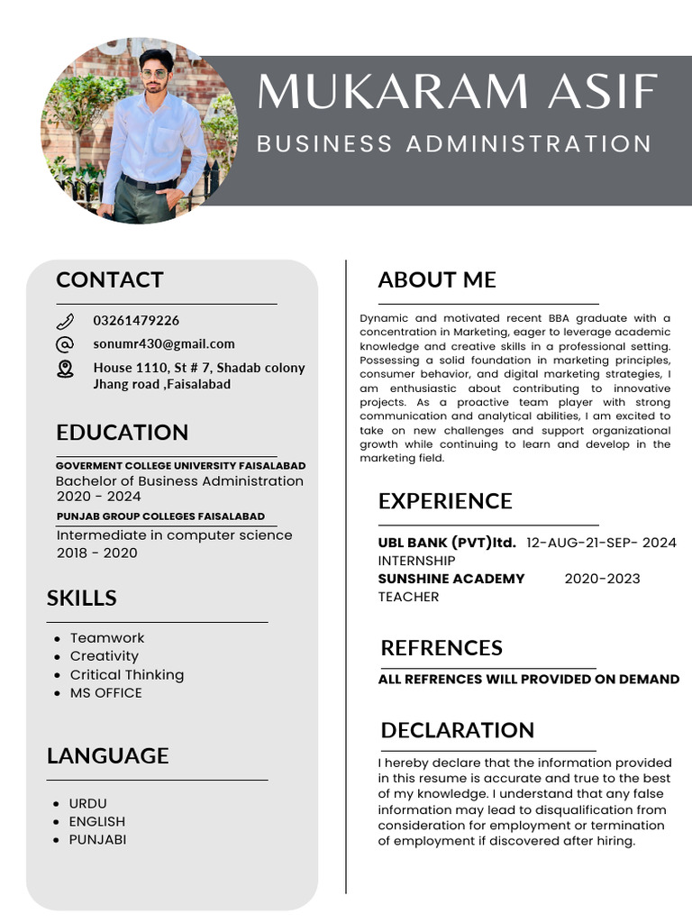 Professional Resume. Mukaram Asif | PDF