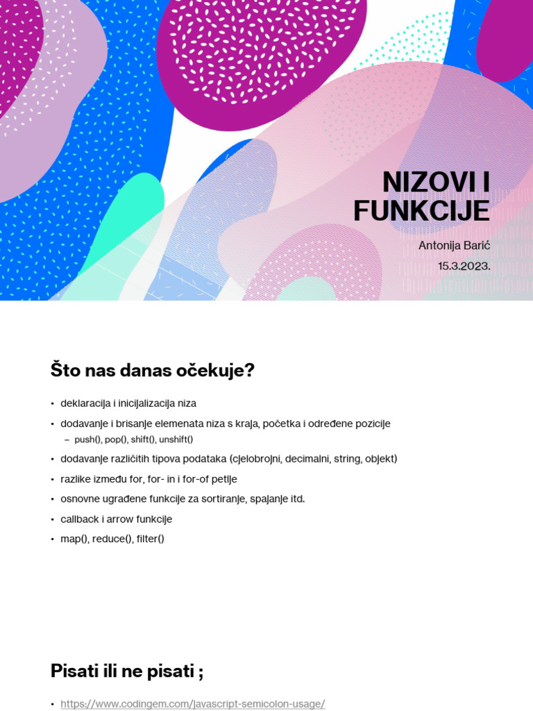 Nizovi I Funkcije | PDF