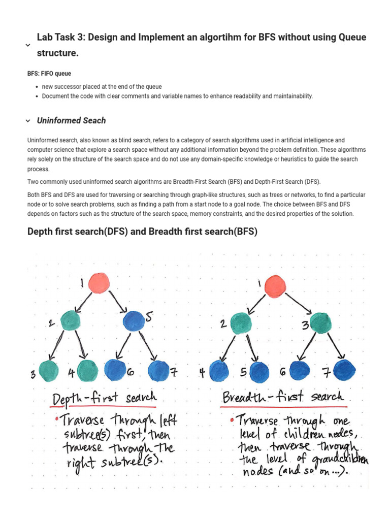 Lab 3 - Uninformed search Task | PDF | Combinatorics | Computational Problems