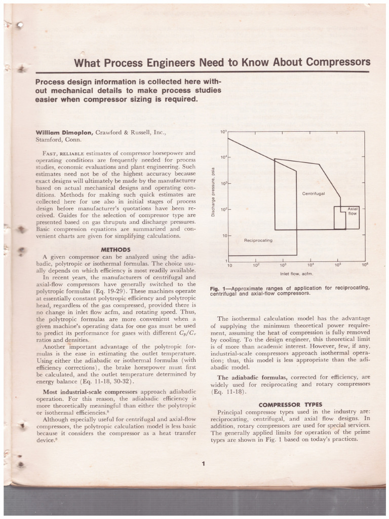 What Process Engineers Need To Know About Compressors | PDF