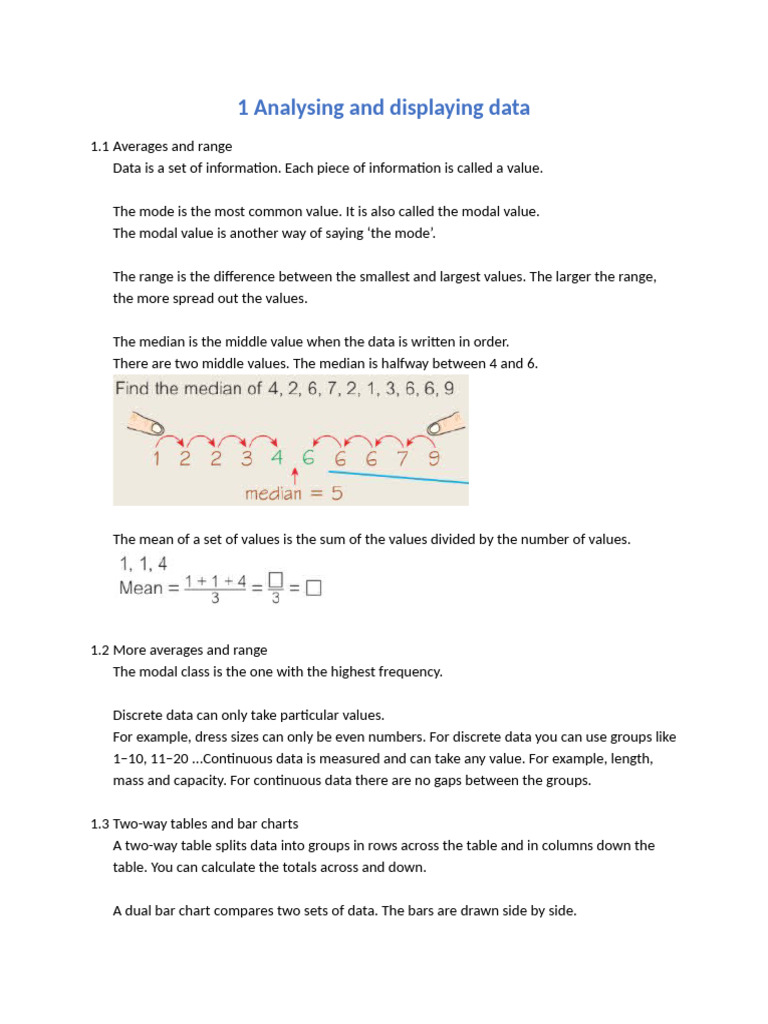 Year 7 Data Analysis Techniques | PDF