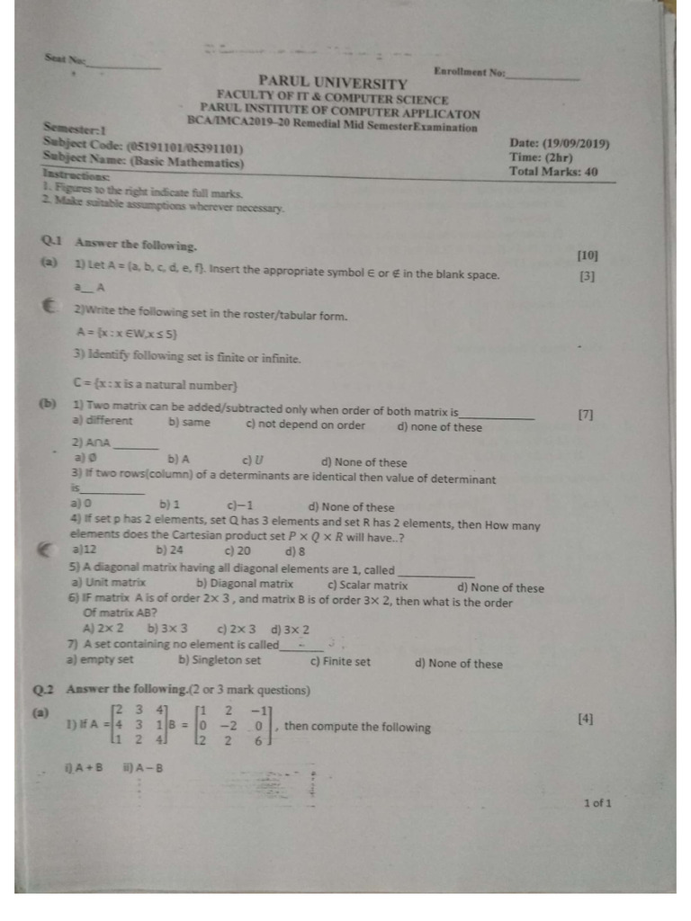 Basic Mathematics_19-9-2019 | PDF