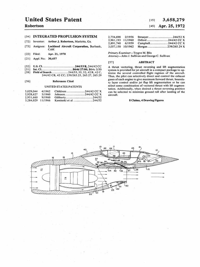 US3658279 - Integrated Propulsion System | PDF