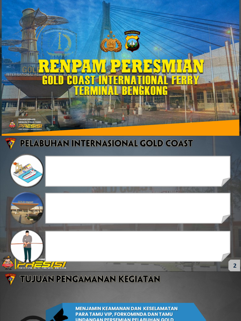 Renpam Pengamanan Peresmian Pelabuhan Gold Coast Bengkong | PDF