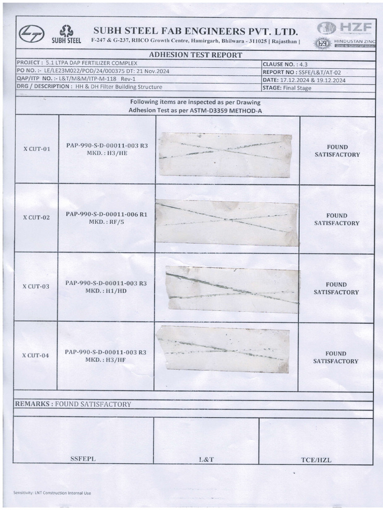 Adhesion Test-02 | PDF