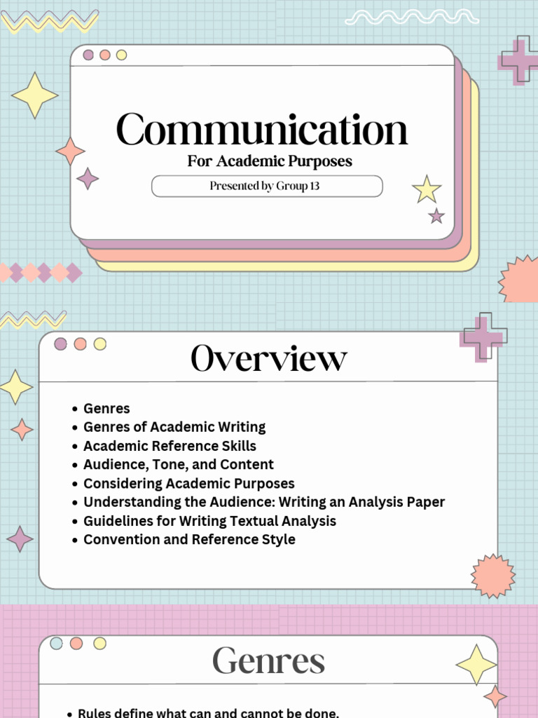 Comminication For Academic Purposes G13 | PDF | Evaluation | Academic ...