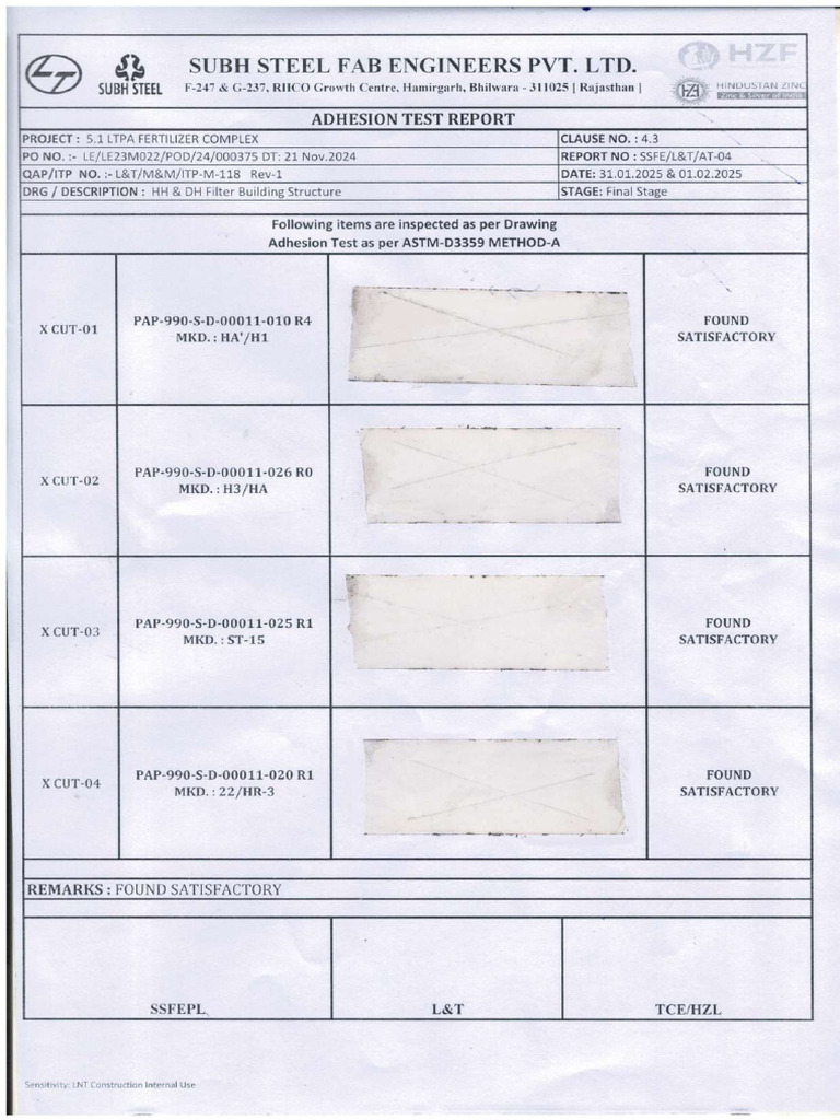 Adhesion Test-04 | PDF