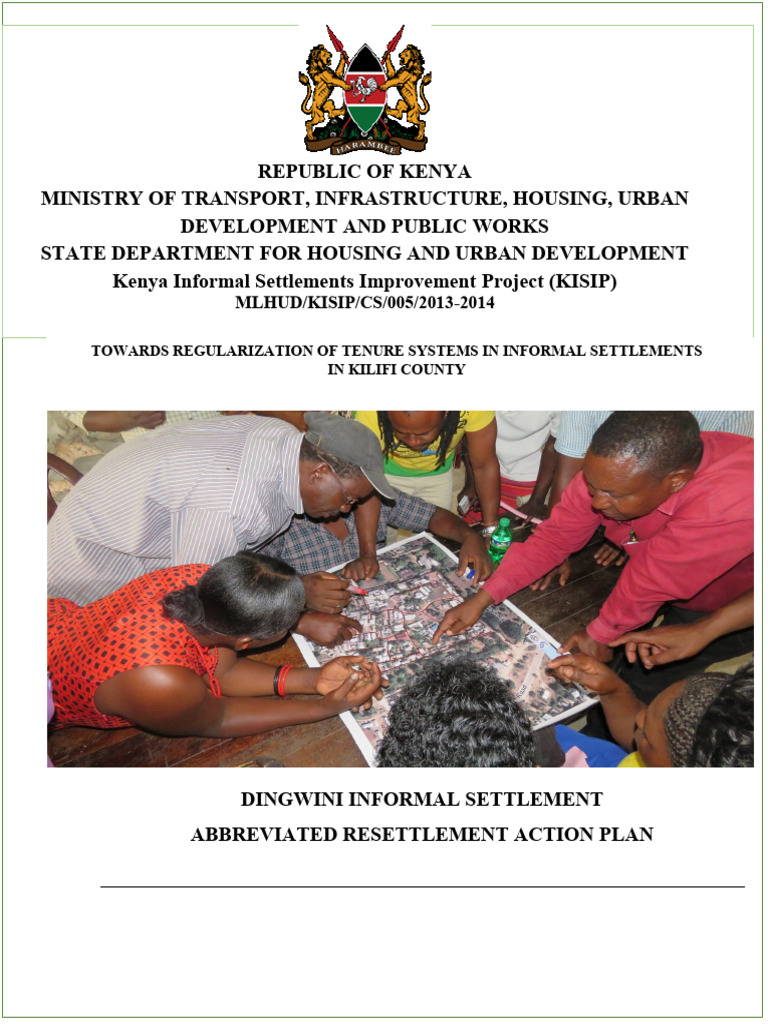 Dingwini Informal Settlement Kilifi ARAP Final | PDF | Infrastructure ...