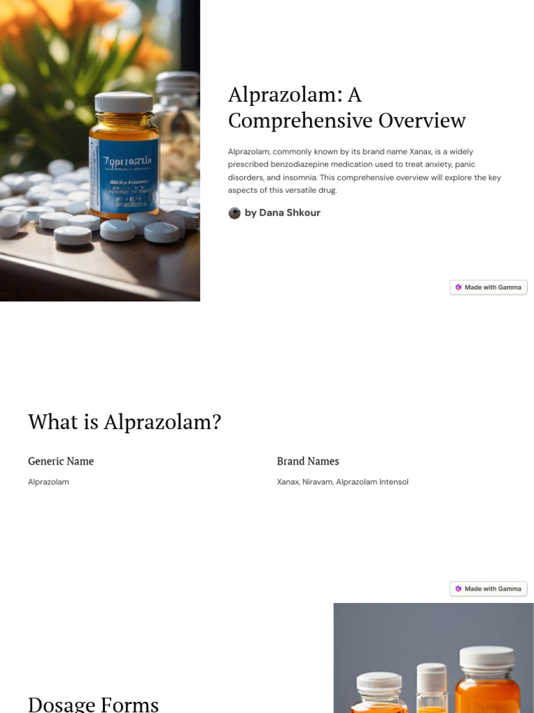 Alprazolam A Comprehensive Overview | PDF | Pharmaceutical Sciences ...