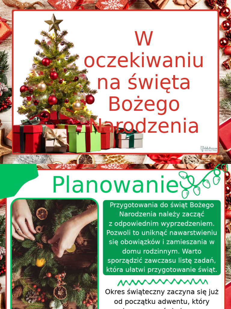 W Oczekiwaniu Na Swieta Bozego Narodzenia Prezentacja Pfd4p2 | PDF