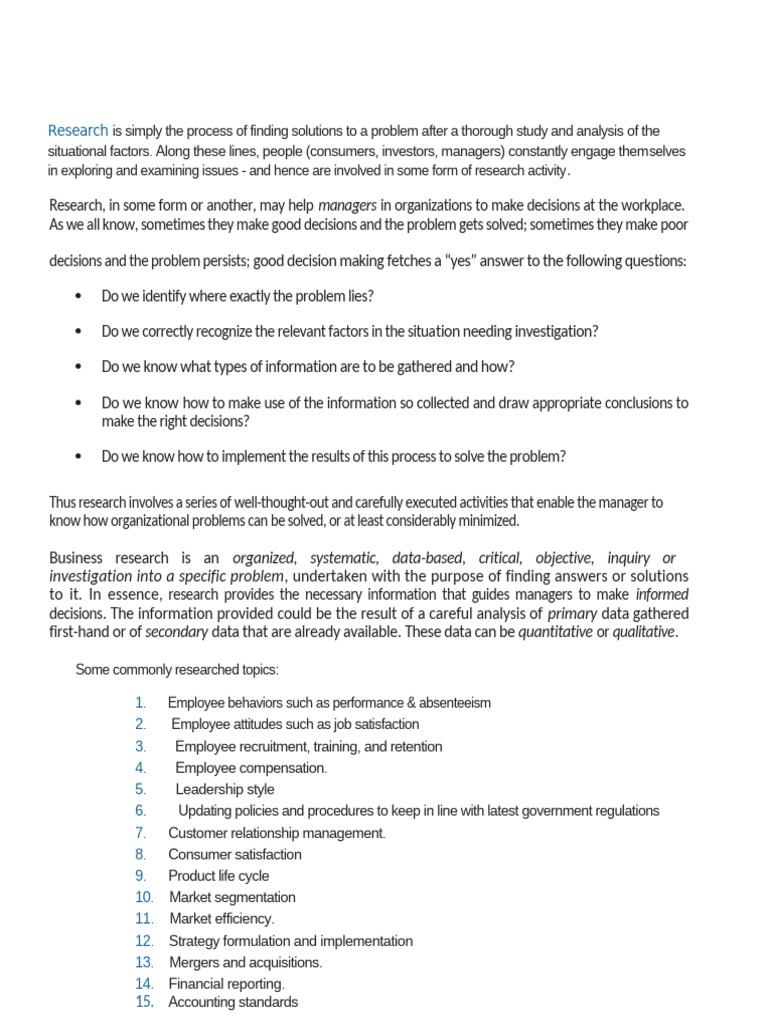 Research Method CHAPTER 1 | PDF | Knowledge | Cola