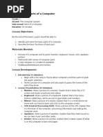 Computer U1 L2 Lesson Plan Grade 1 | PDF | Lesson Plan | Worksheet