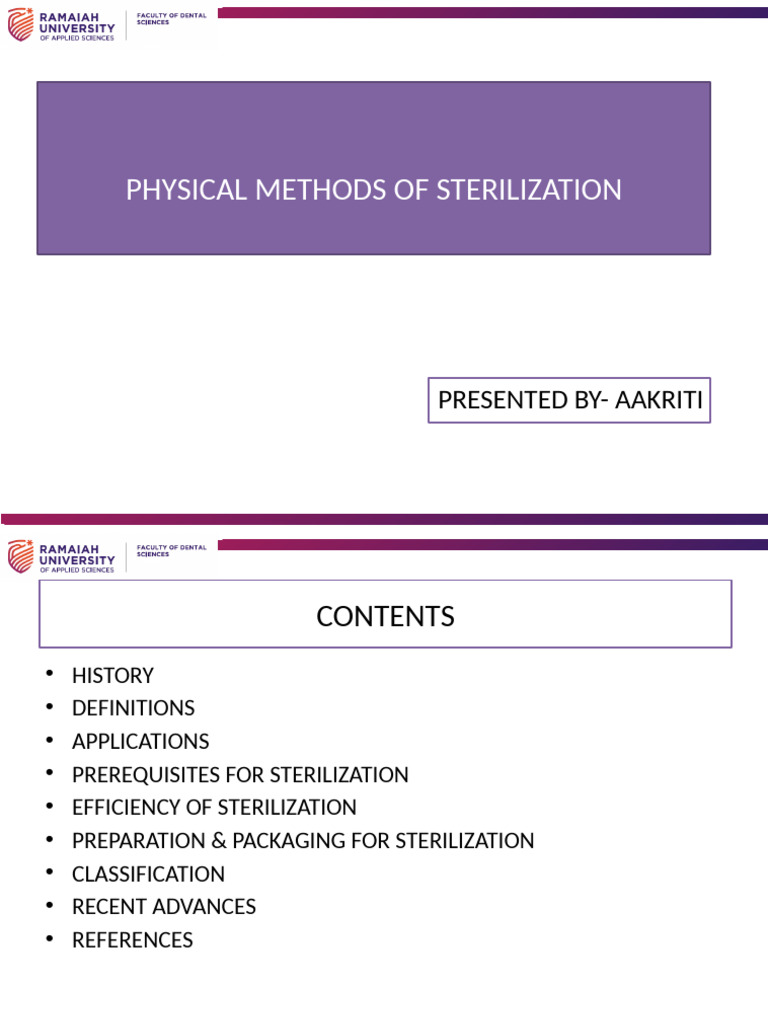 Physical Method of Sterilization | PDF | Sterilization (Microbiology) | Filtration