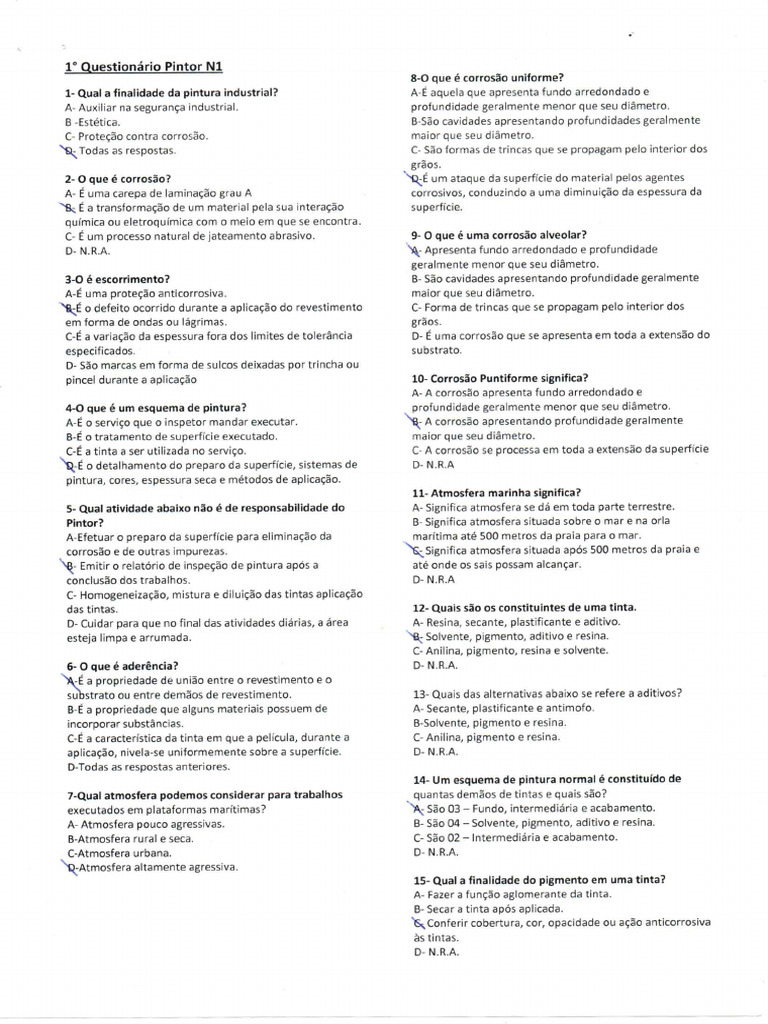 Questionários para Estudar | PDF