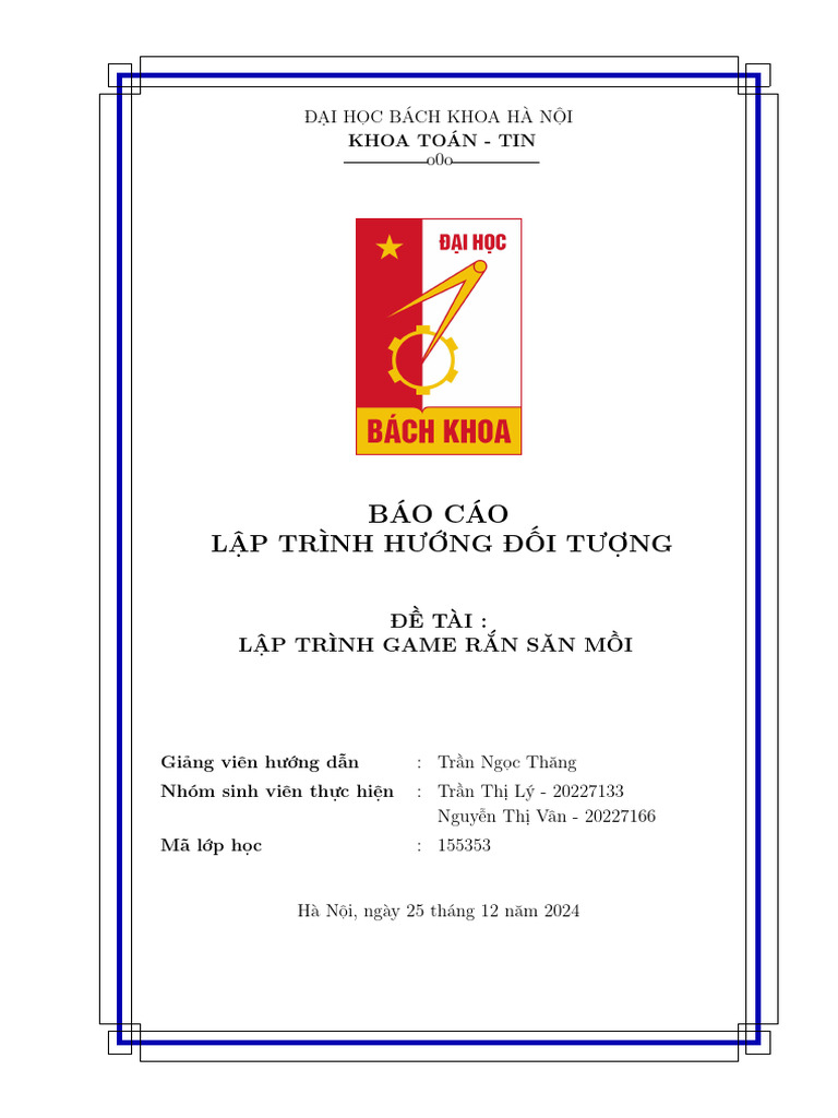 Báo Cáo OOP | PDF