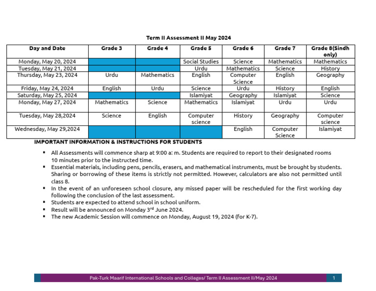 Term II Assessment II Guidelines 2024 | PDF