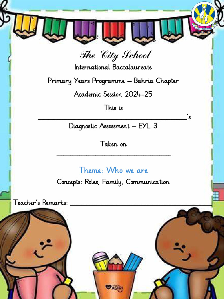 EYL 3 Diagnostic Assessment | PDF